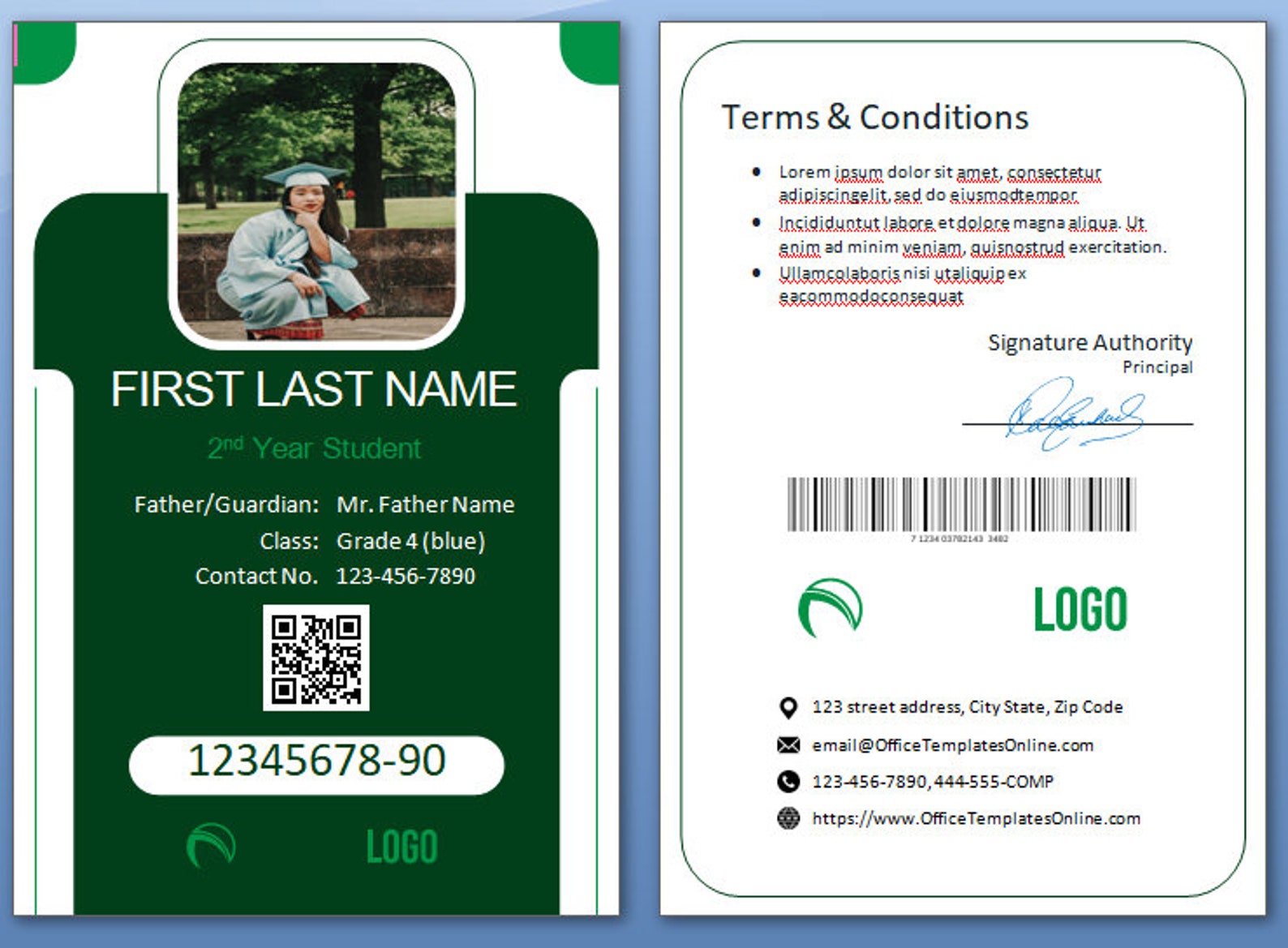 University Student ID Card Format In MS Word Etsy University Student ID Card Format In MS Word Etsy