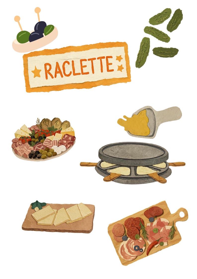 Affiches Raclette à Télécharger – Lot De 2 Posters Muraux – Cuisine ...