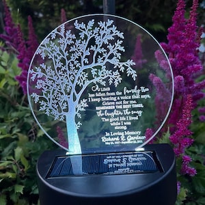 Personalized Memorial Garden Solar Light: Remembrance Gift - Etsy