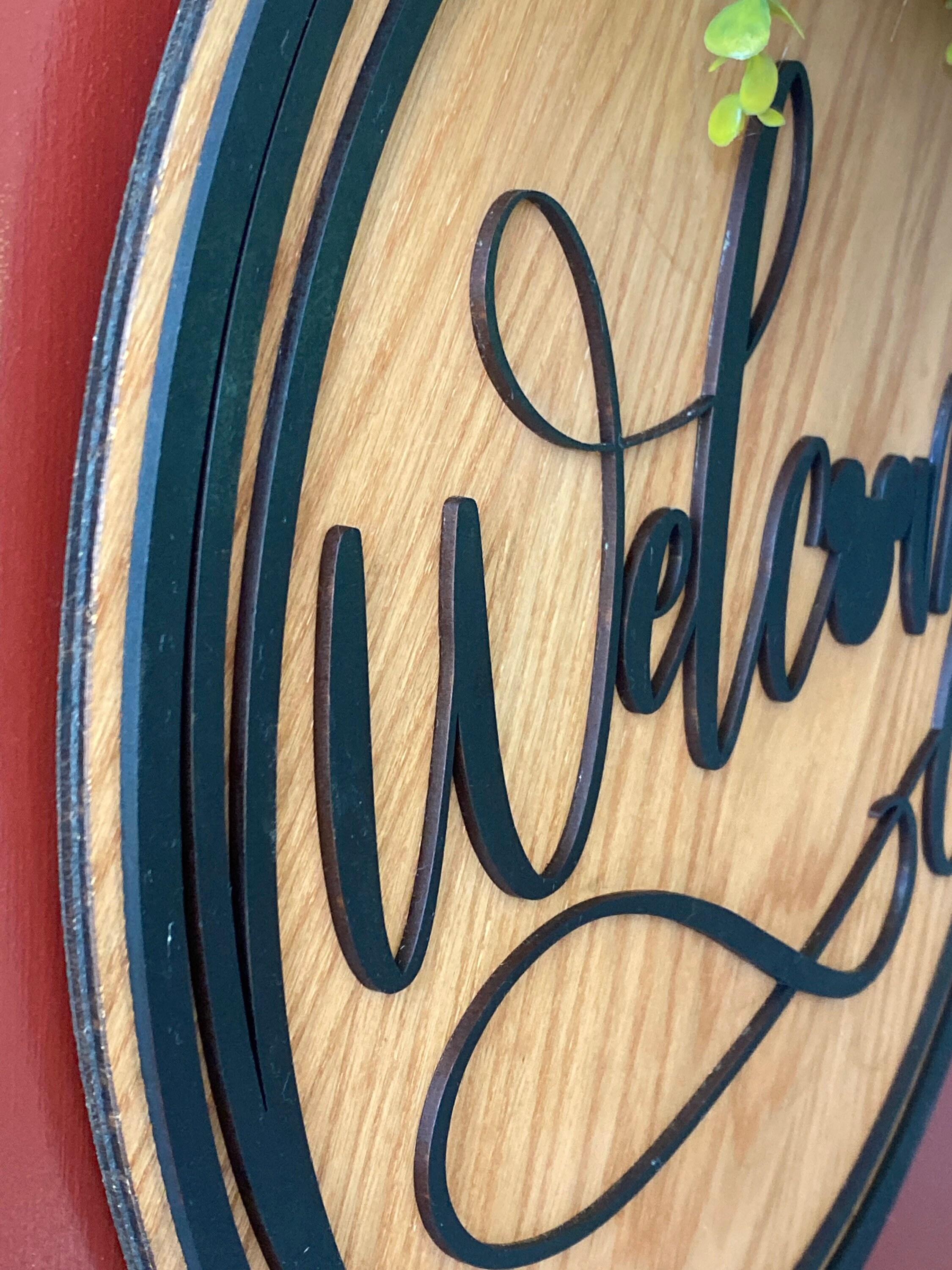Mickey Mouse Welcome Sign: Hand-painted Maple Door Hanger - Etsy