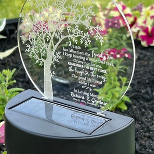 Personalized Memorial Garden Solar Light: Remembrance Gift - Etsy