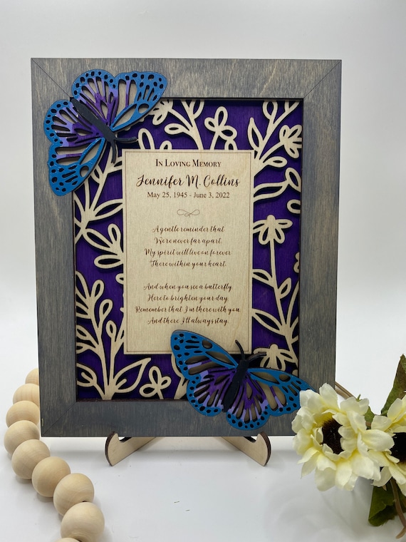 Butterfly Memorial Sympathy Gift Memorial Gift Grieve - Etsy
