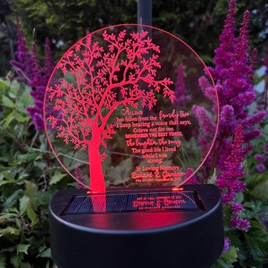 Personalized Memorial Garden Solar Light: Remembrance Gift - Etsy