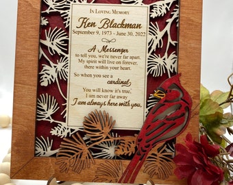 Memorial Cardinal Frame - Etsy