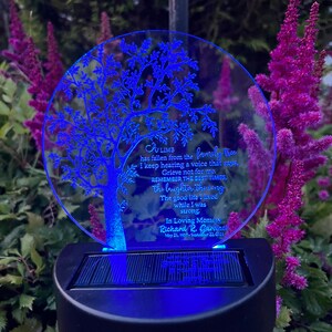 Personalized Memorial Garden Solar Light: Remembrance Gift - Etsy