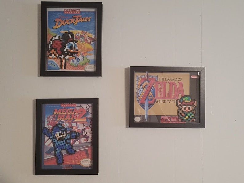 Zelda VG Retro Perler Bead Shadowbox - Etsy