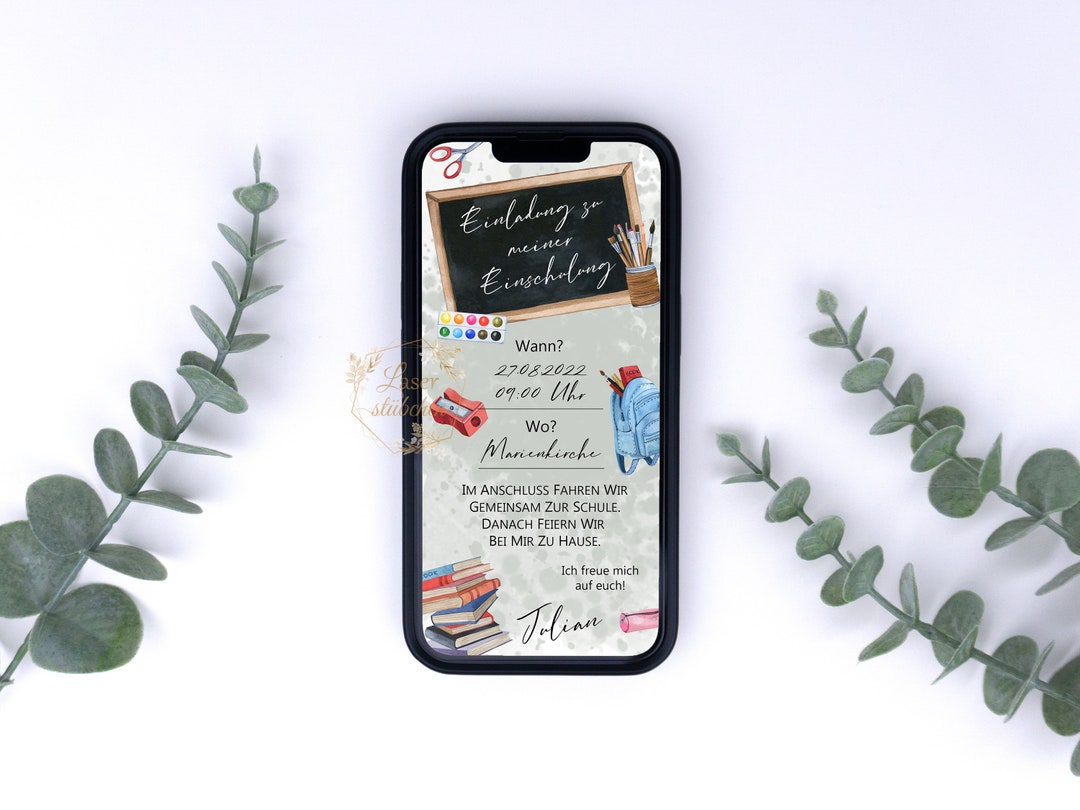 Digital Invitation for School Enrollment Personalized|self-print|send ...