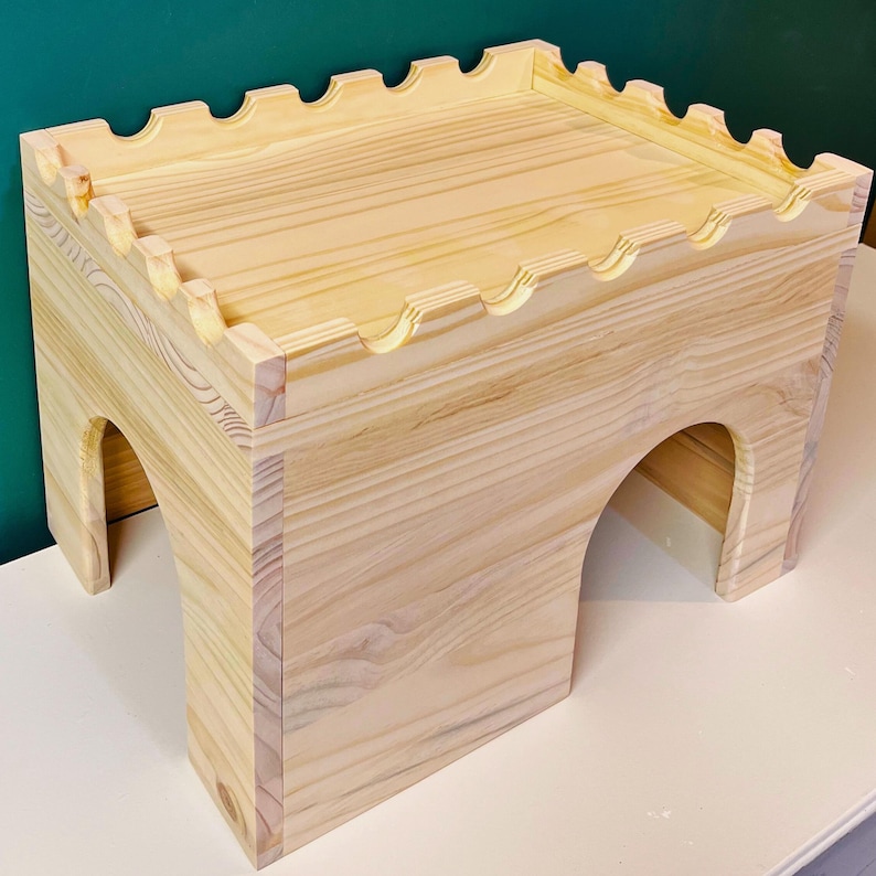 Large Hidey Castle for Rabbits, Wooden Rabbit Hideout, Bunny Castle ...