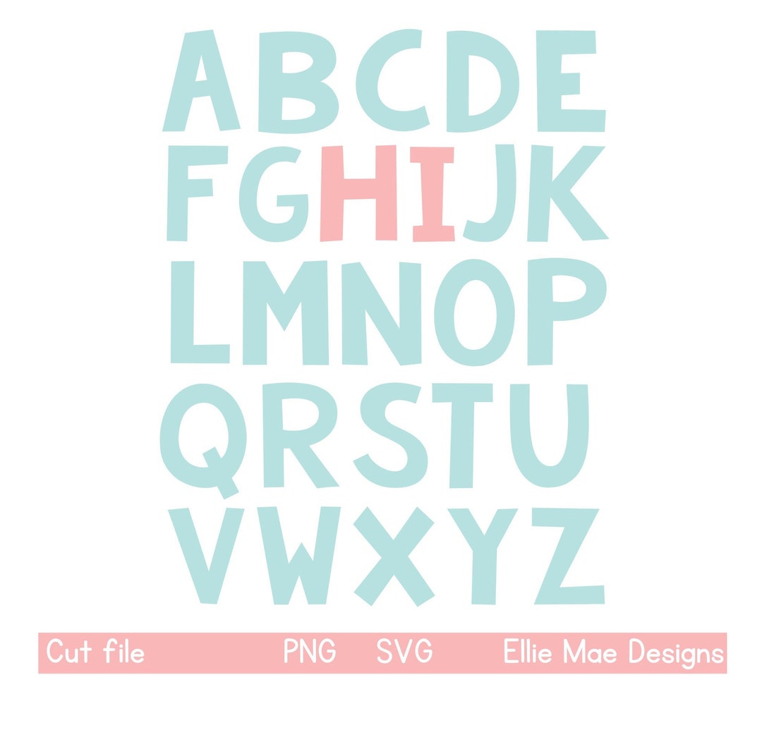 ABC Hi SVG, PNG for Cricut, Silhouette - Etsy