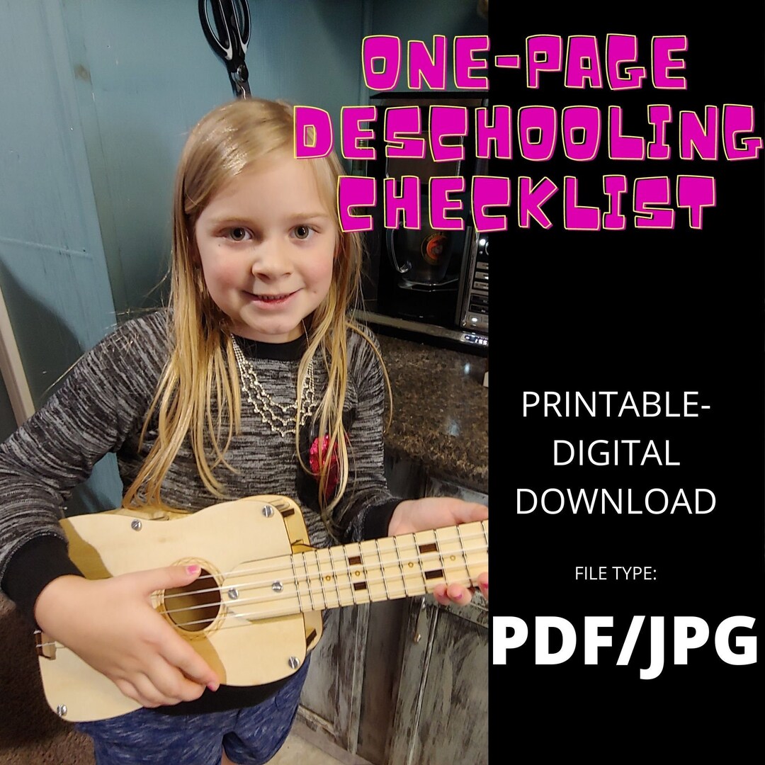 One Page Deschooling Checklist. Homeschool Unschooling Education Public ...