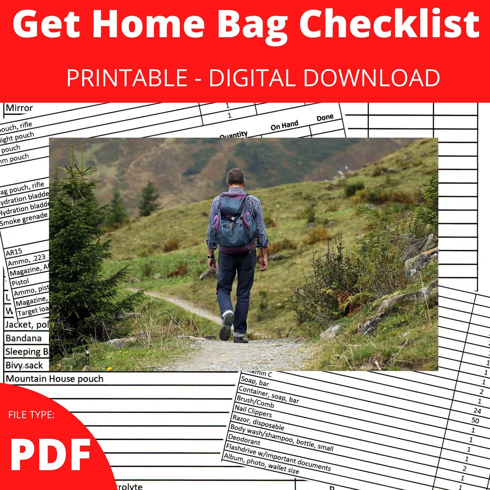 Get Home Bag Checklist - Etsy
