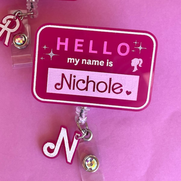 Custom Barbie Name Badge - Etsy