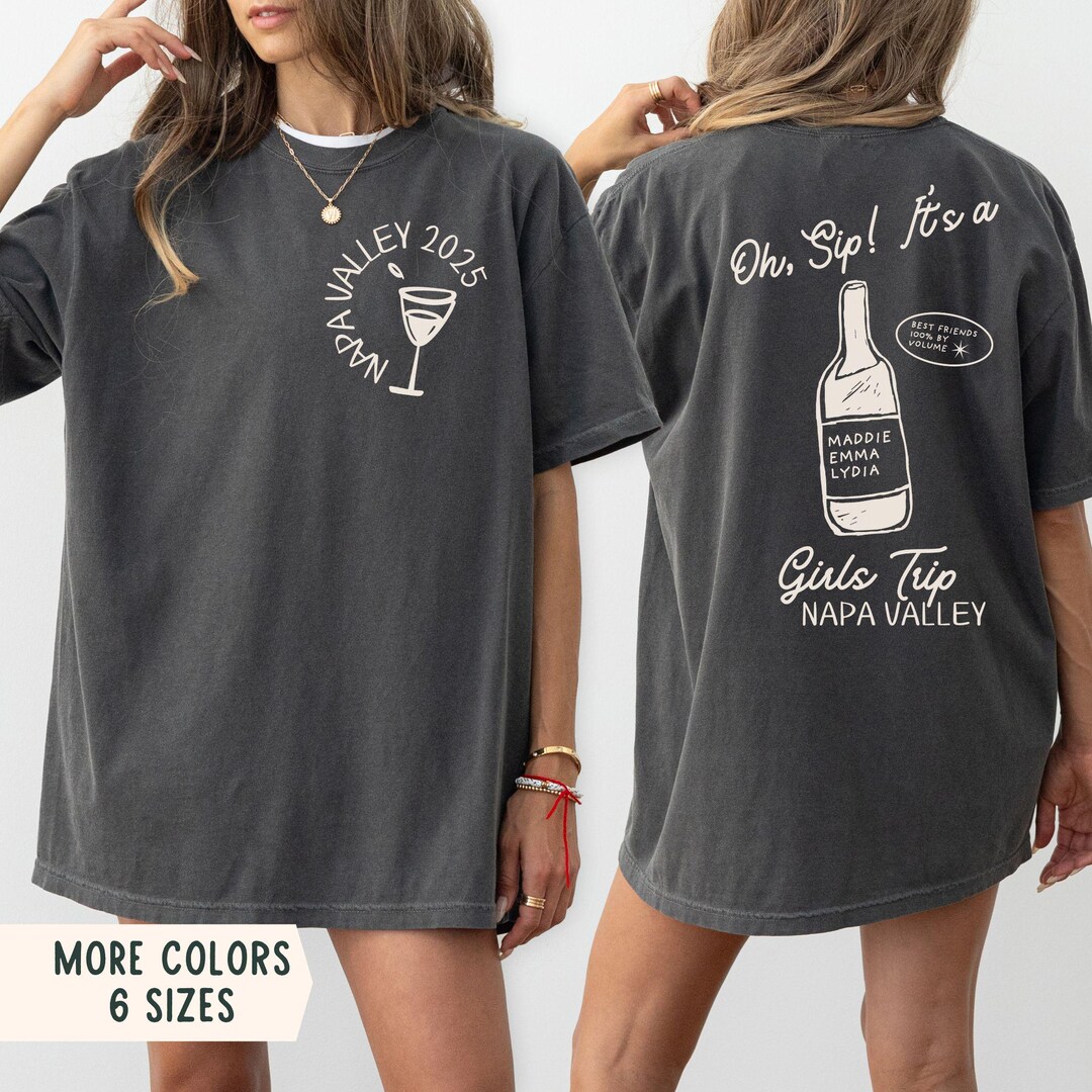 Custom Girls Trip Wine Shirts, Wine Theme Girls Trip Comfort Colors ...