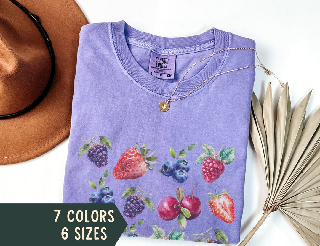Strawberry Shirt, Strawberry Tshirt, Comfort Colors Summer Shirt ...