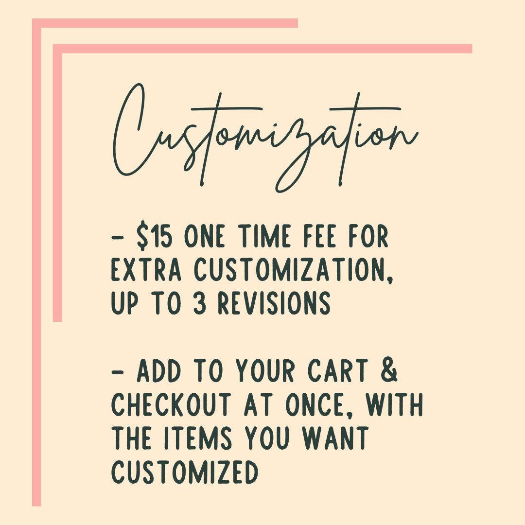 Customization Fee - Etsy