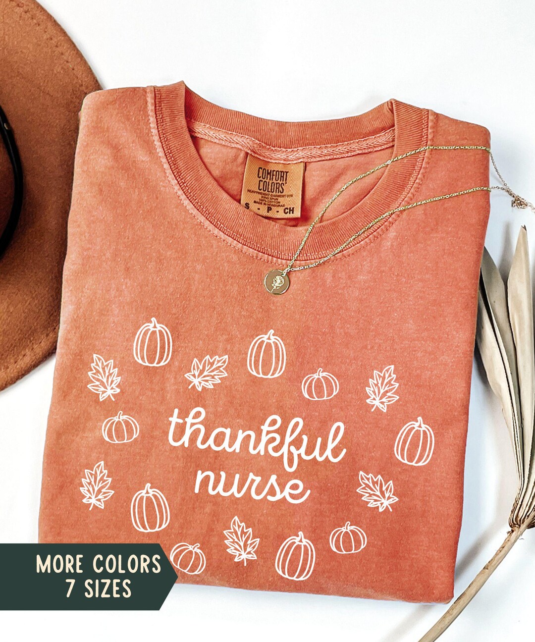 Thanksgiving Nurse Shirt, Thankful Nurse Comfort Colors Shirt, Nursing ...