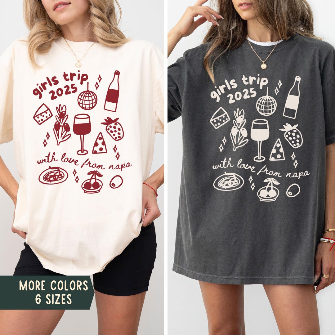 Custom Girls Trip Wine Shirts, Wine Theme Girls Trip Comfort Colors ...