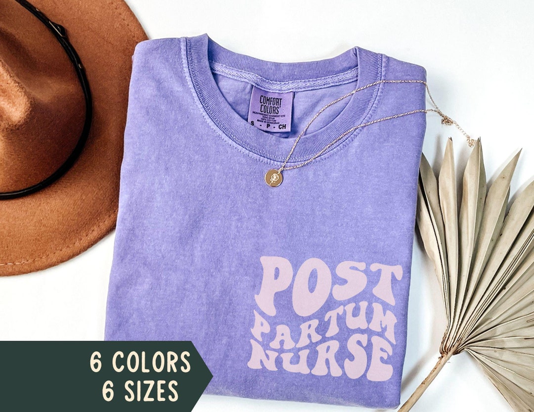Postpartum Nurse Shirt, Mother Baby Nurse Comfort Colors Shirt ...