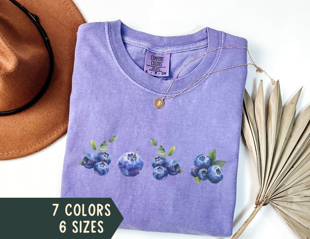 Blueberry Shirt, Blueberry Tshirt, Comfort Colors Summer Shirt ...