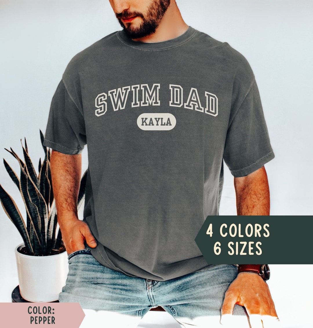 Swim Dad Shirt, Comfort Colors Swim Dad Tshirt, Swim Dad T-shirt, Swim ...