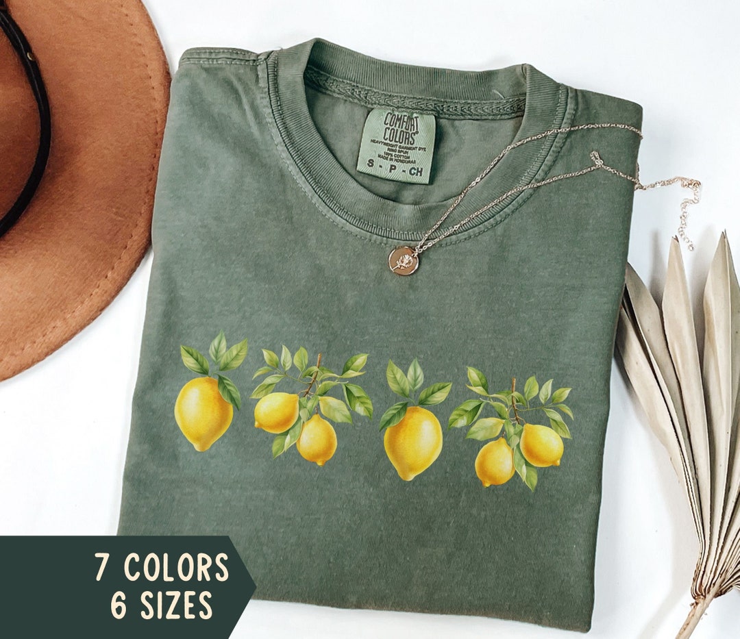 Lemon Shirt, Lemon Tshirt, Comfort Colors Summer Shirt, Cottagecore ...