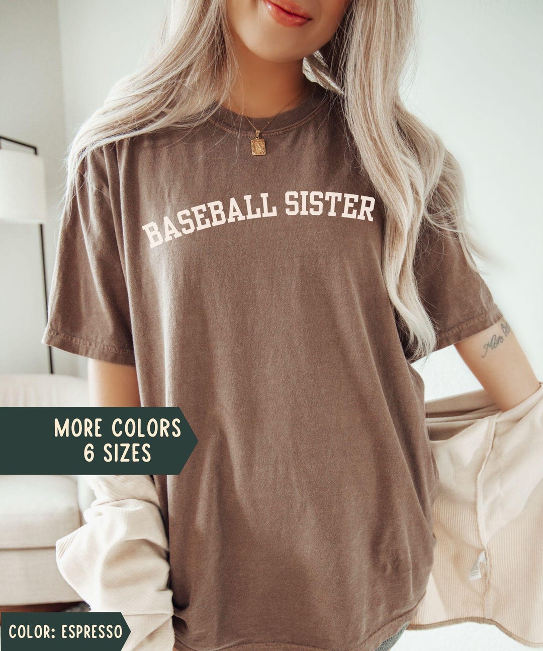 Baseball Sister Shirt, Baseball Sister Comfort Colors Tshirt, Baseball ...