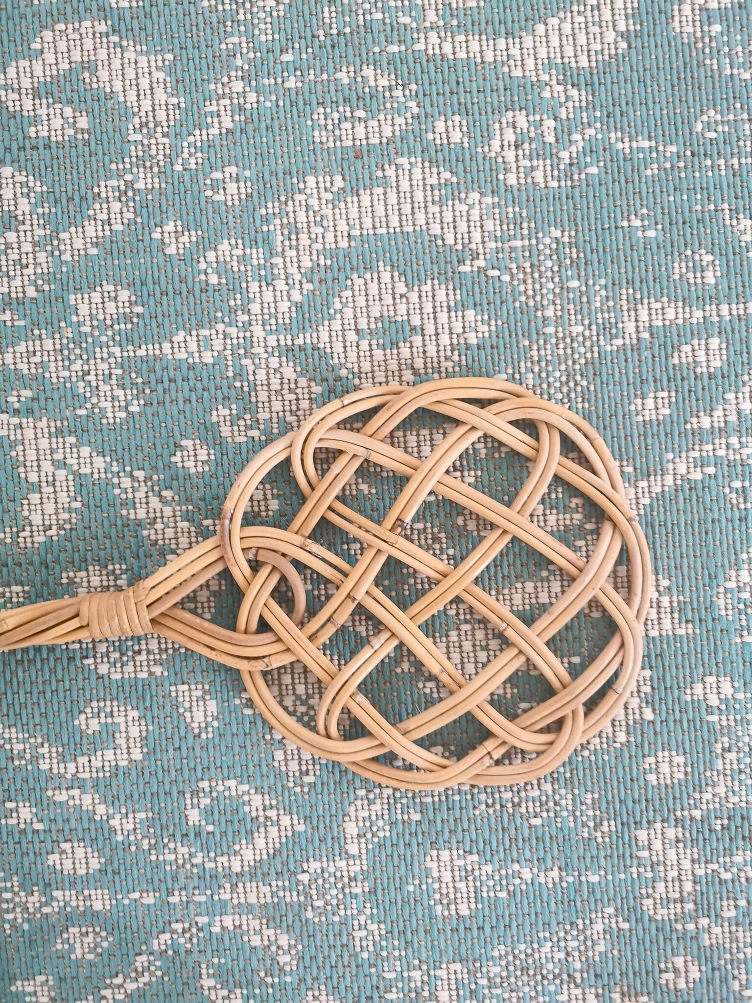 Vintage French Cane Rug Carpet Beater / Scroll Rug Beater / Battoir à ...