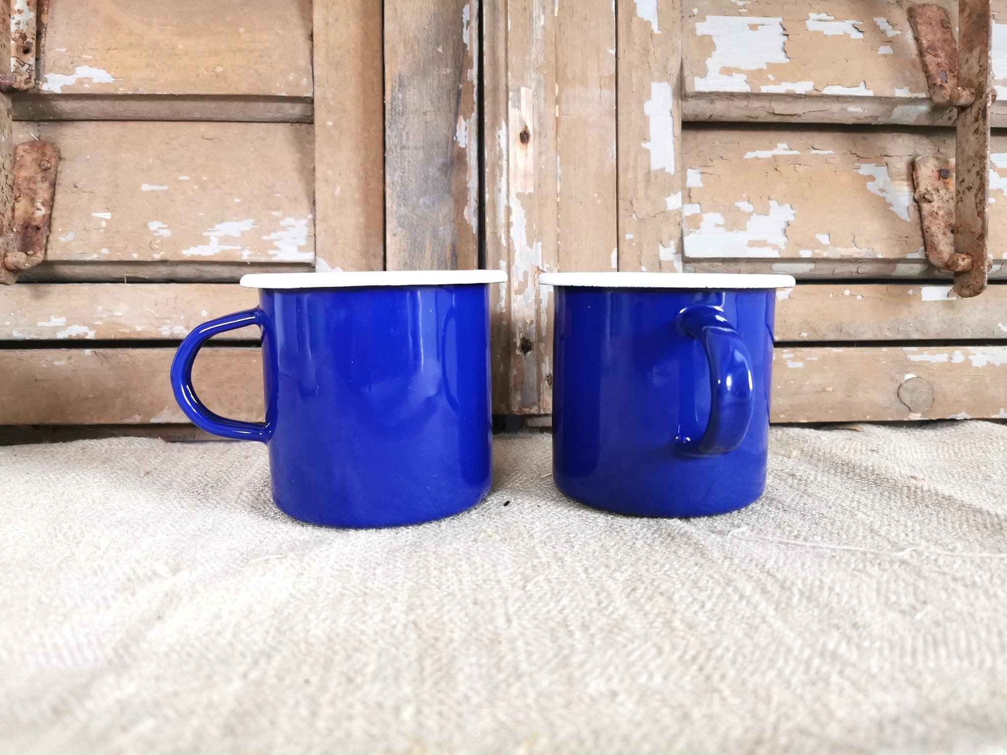blue enamel cafeteria retro kitchen utensils! blue enamel cup ...