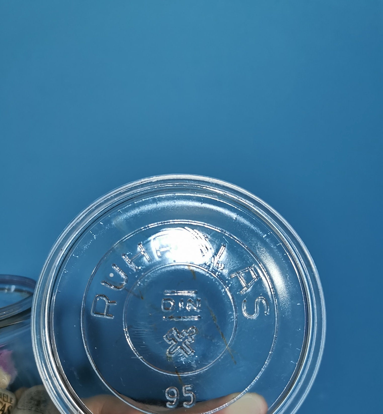 Vintage German Ruhr Glass Jar With Glass Lid / Vintage Bocal / Retro ...