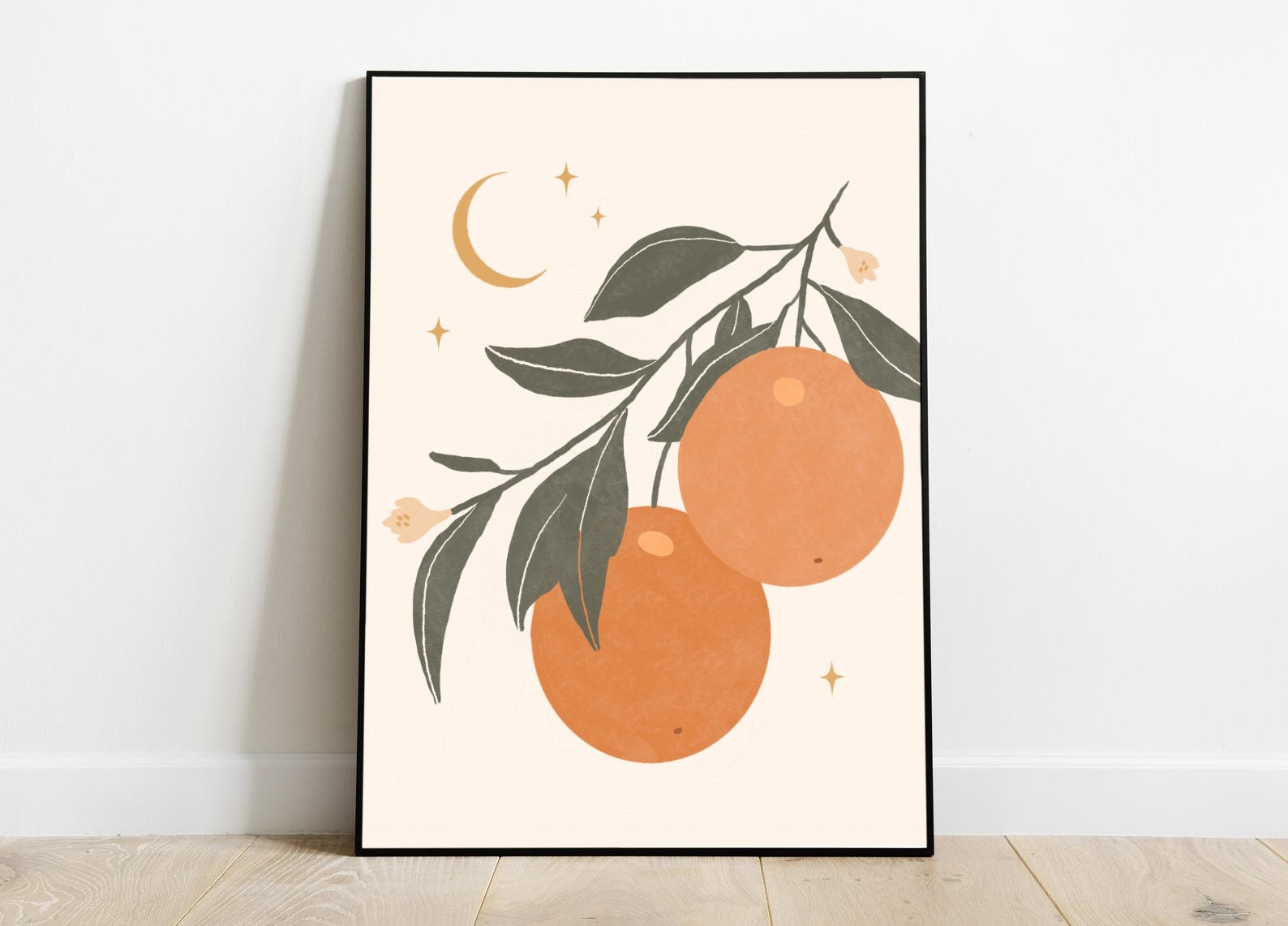 Vintage Clementine Wall Art, Orange Art Print, Citrus Art, Fruit Art ...