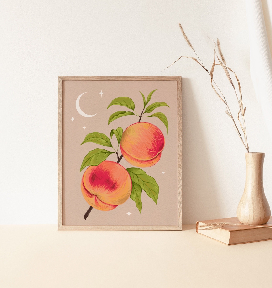Vintage Peach Wall Art Peach Art Print Peach Botanical - Etsy