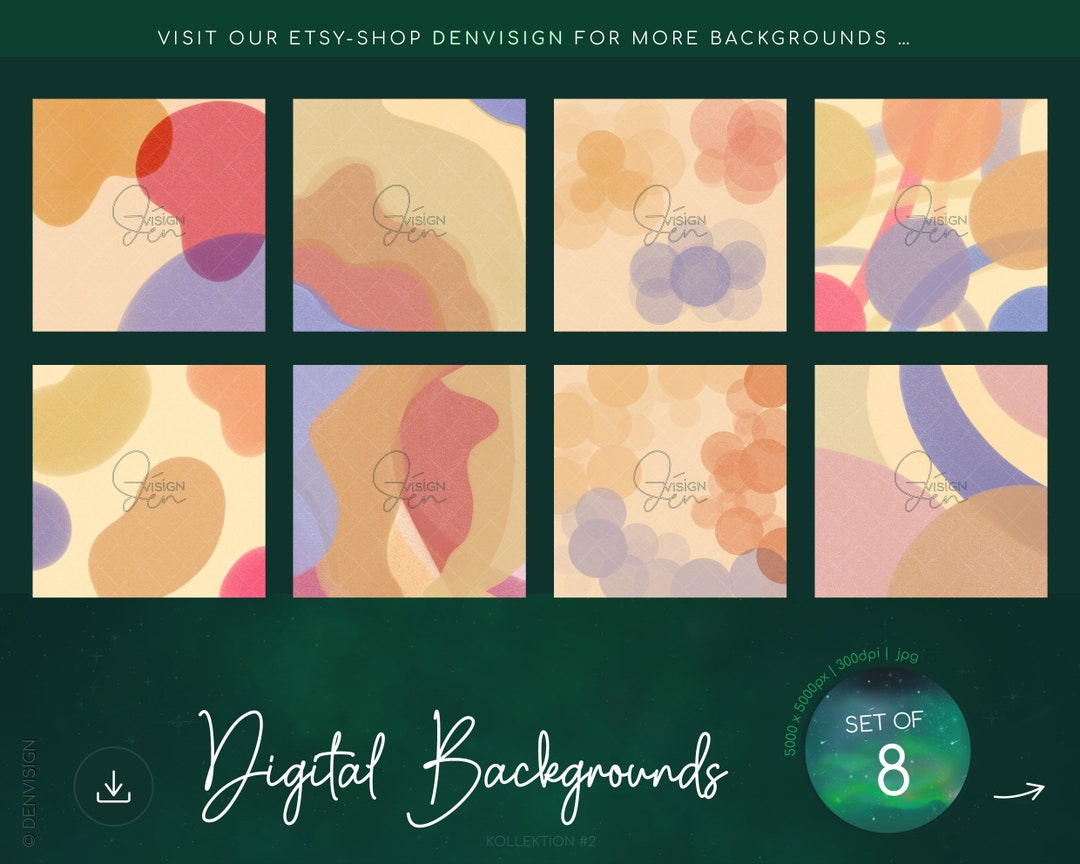 Abstract Shapes Digital Paper Bundle Digital Art Digital - Etsy