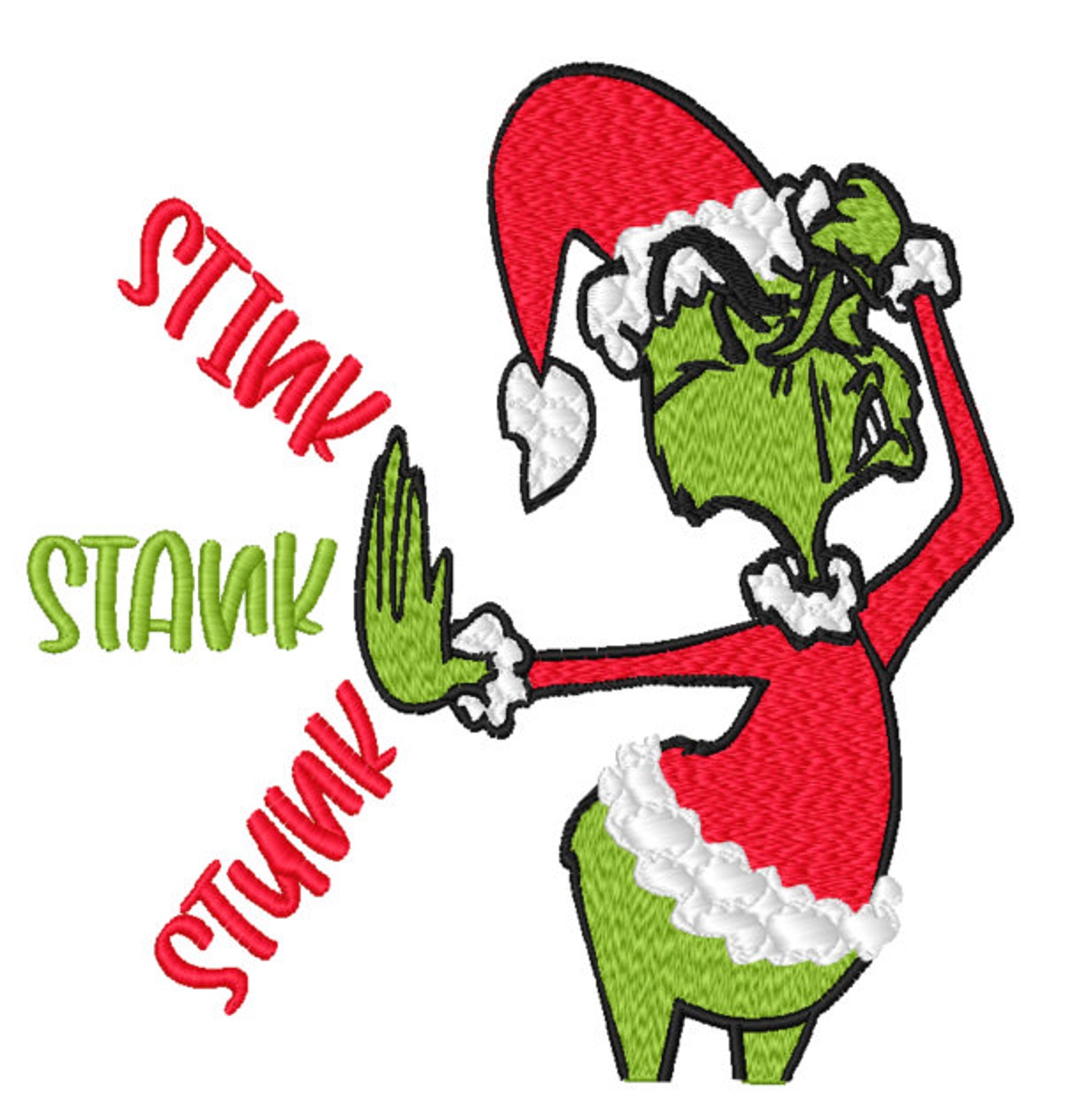Embroidery Design-grinch Stink Stank Stunk - Etsy