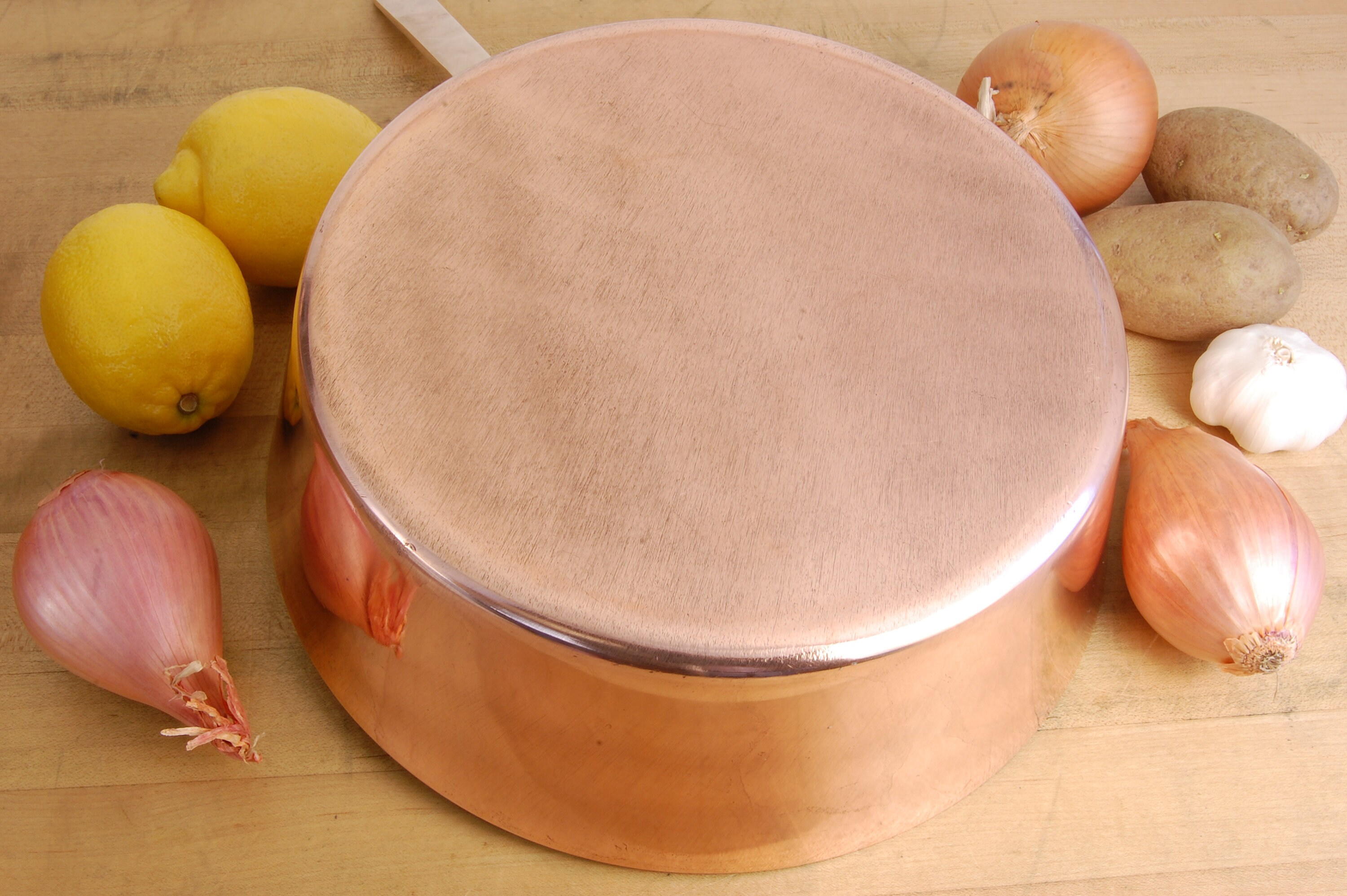 10-1/4 NEW TIN Vintage Copper Windsor Saucepan. 2.4mm, 5lb. 4oz. We ...