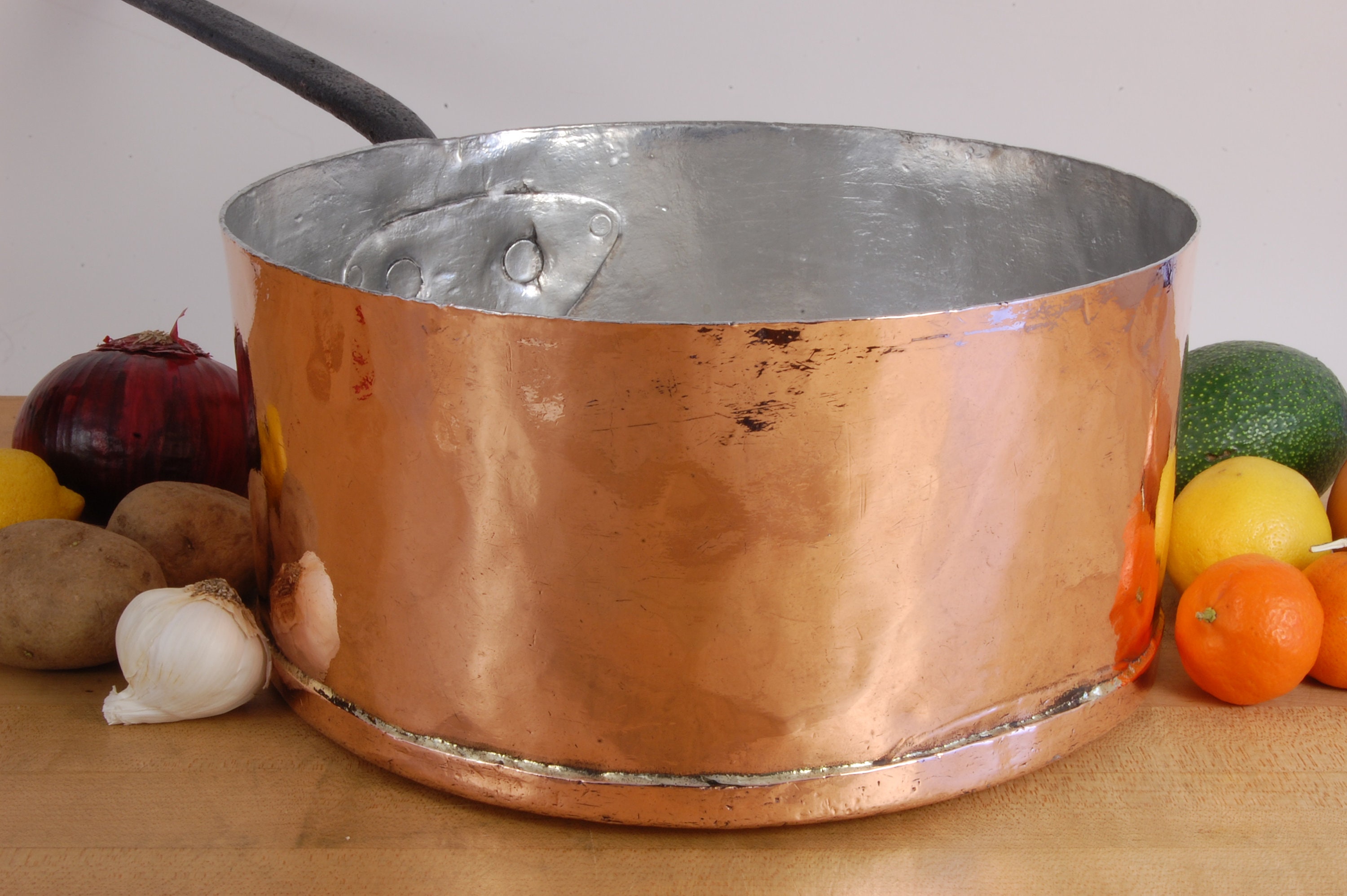 NEW TIN Crown Hotel Stamped Vintage Copper Saucepan. 1.3mm, 9lb. We ...