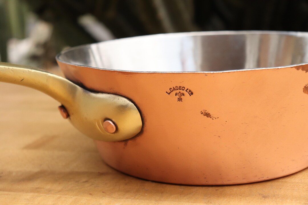 5 Lb. 10 Oz. L.cadec. LTD. Heavy Copper Windsor Saucepan Pot. New Tin ...