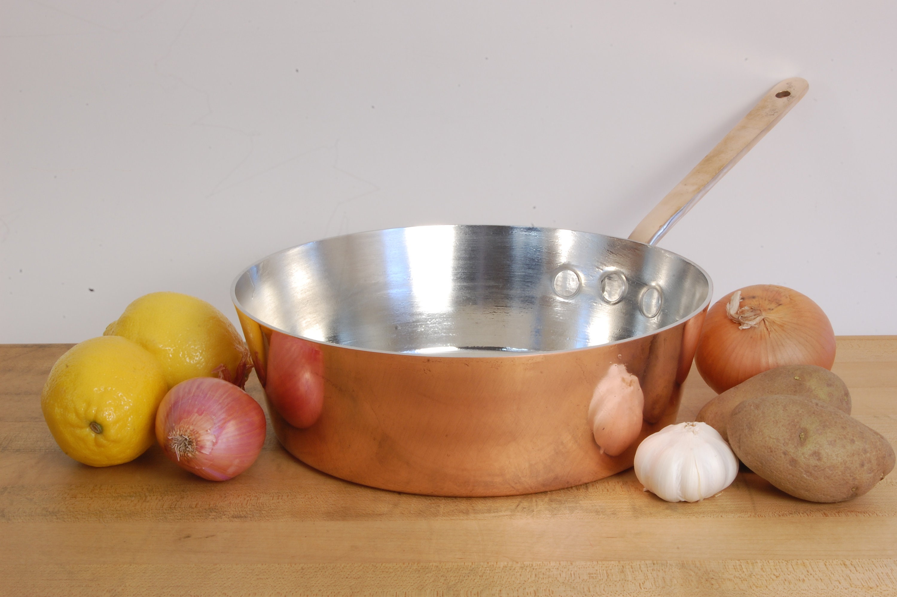 10-1/4 NEW TIN Vintage Copper Windsor Saucepan. 2.4mm, 5lb. 4oz. We ...