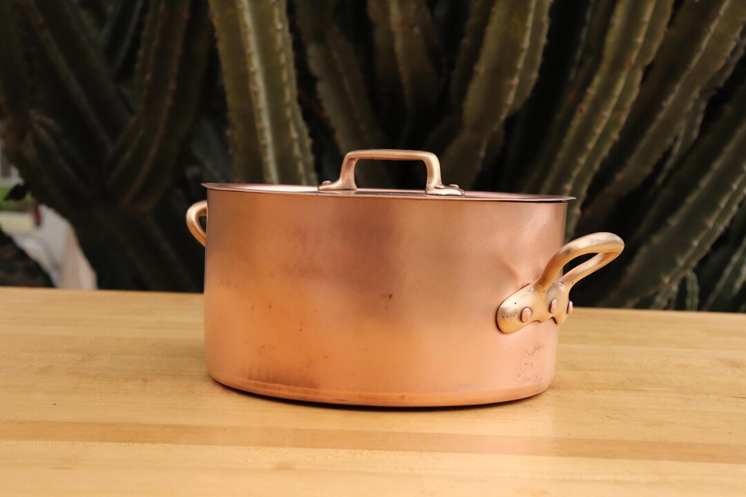 Vintage Copper Stew Pan 7 Pounds 6 Ounces - Etsy
