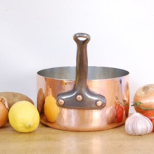 8 Matfer Stamped Vintage French Copper Saucepan With Hammered Finish ...