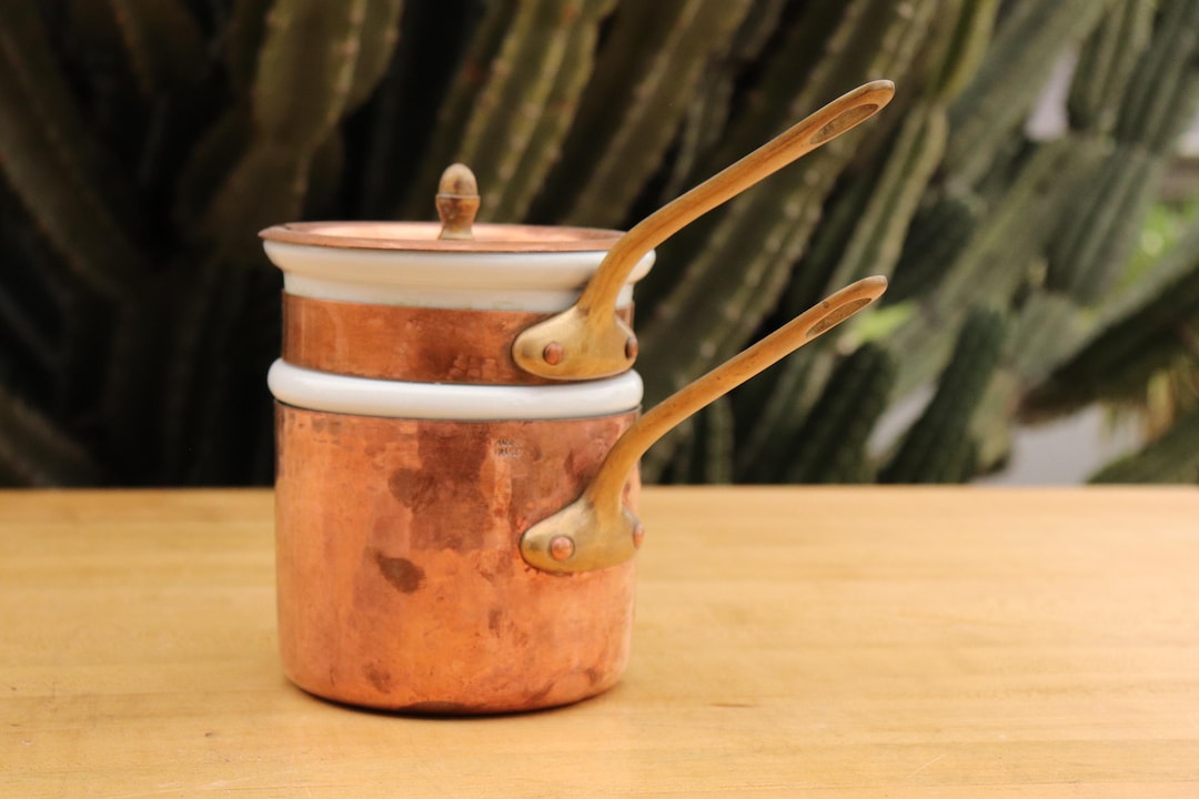 Bain Marie/double Boiler, Made in France, Hammered, Copper With Tin ...