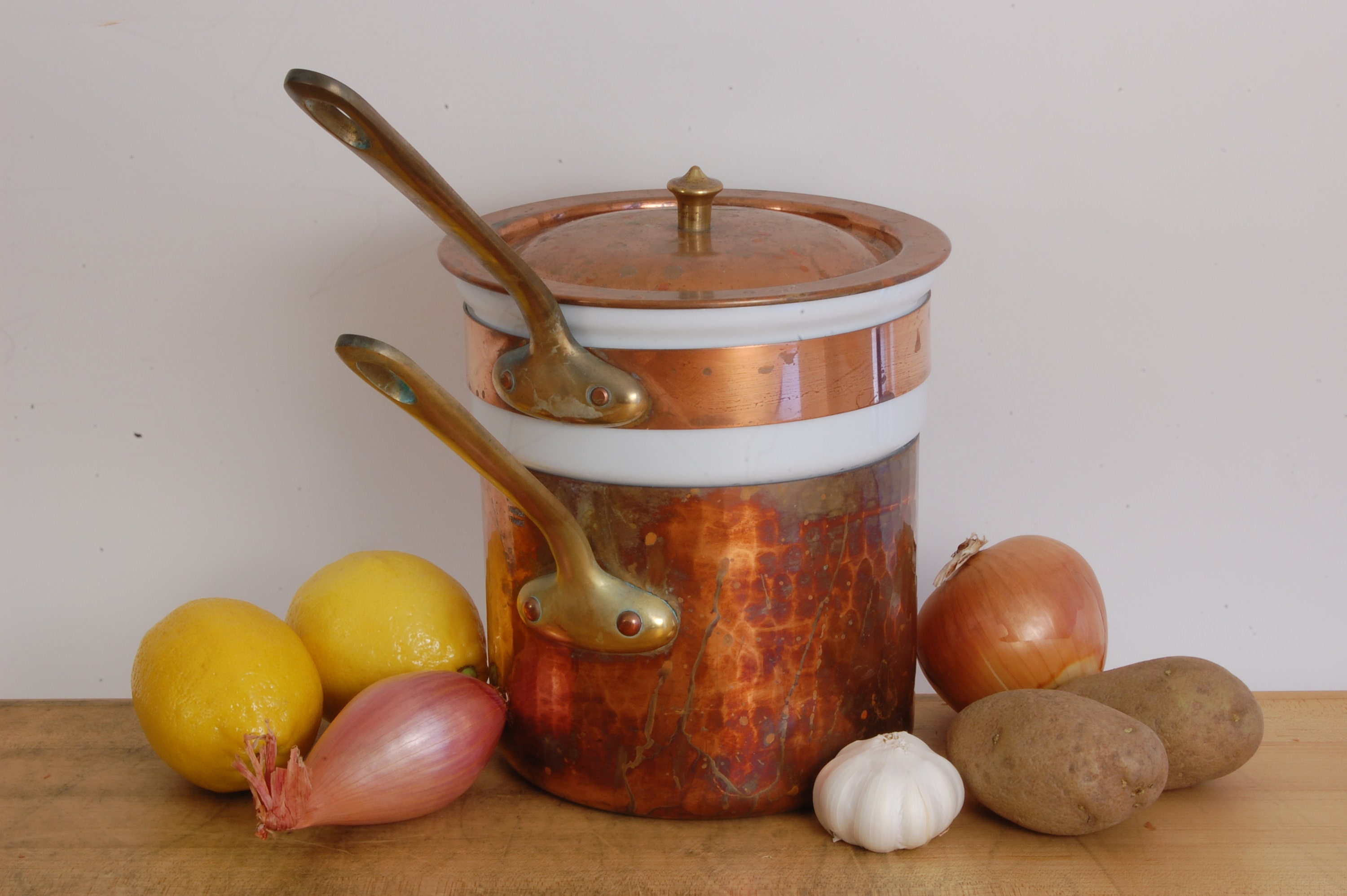 6-5/8 Williams Sonoma France Stamped Bain-Marie/Double Boiler. 1.4mm ...