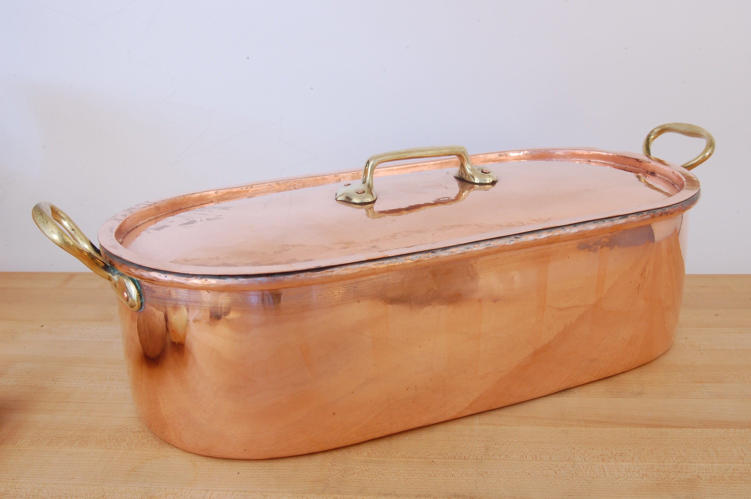 G. Salvadori Firenze 20-3/4 Dovetailed Vintage Italian Copper Roasting ...