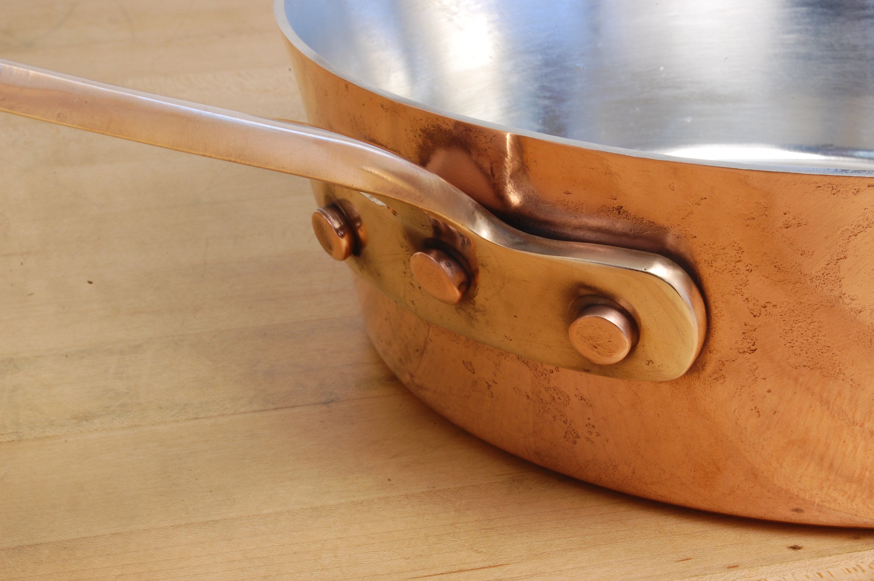 10-1/4 NEW TIN Vintage Copper Windsor Saucepan. 2.4mm, 5lb. 4oz. We ...