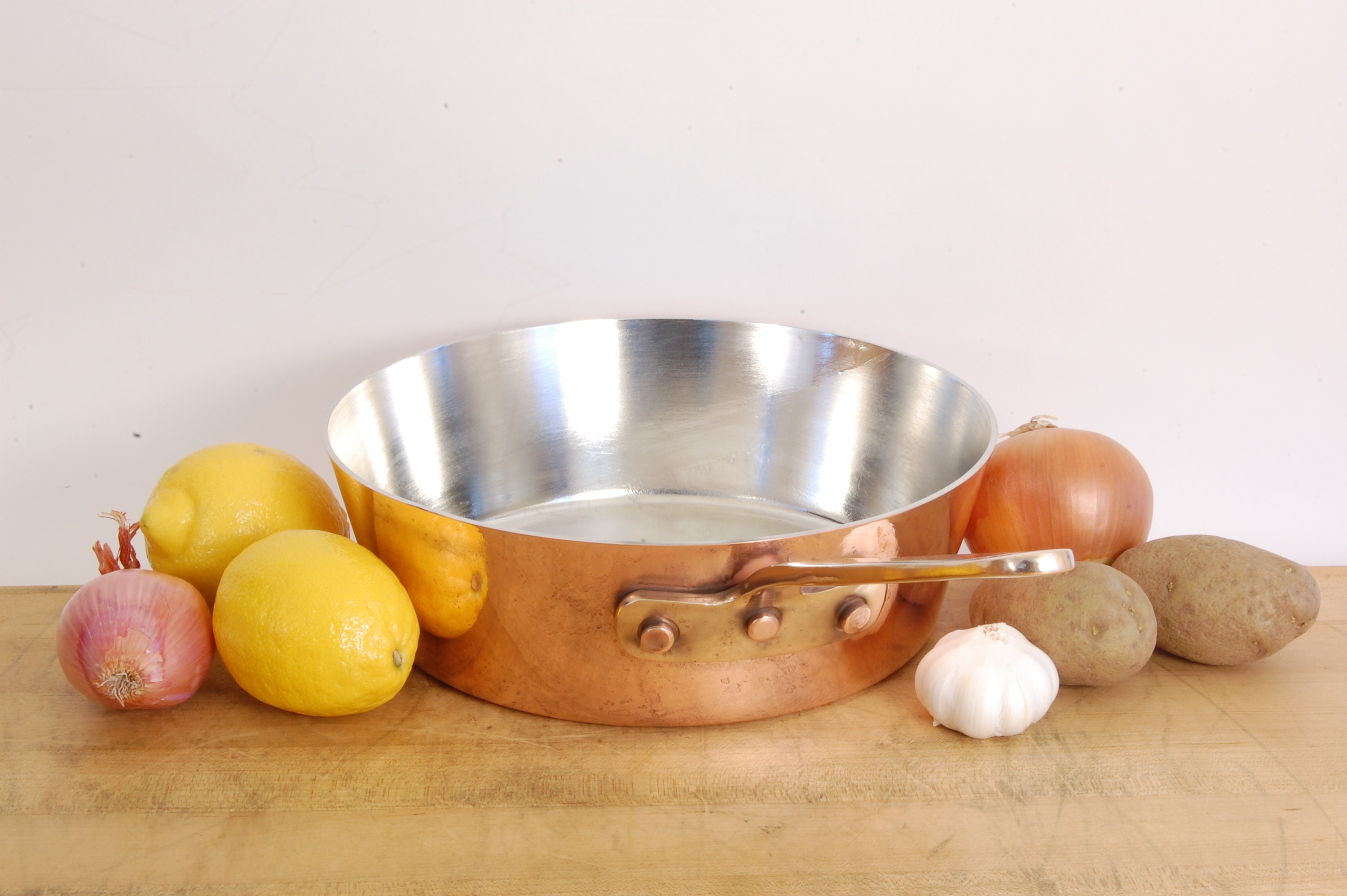10-1/4 NEW TIN Vintage Copper Windsor Saucepan. 2.4mm, 5lb. 4oz. We ...