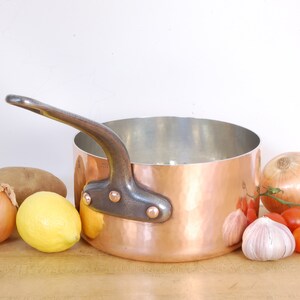 8 Matfer Stamped Vintage French Copper Saucepan With Hammered Finish ...