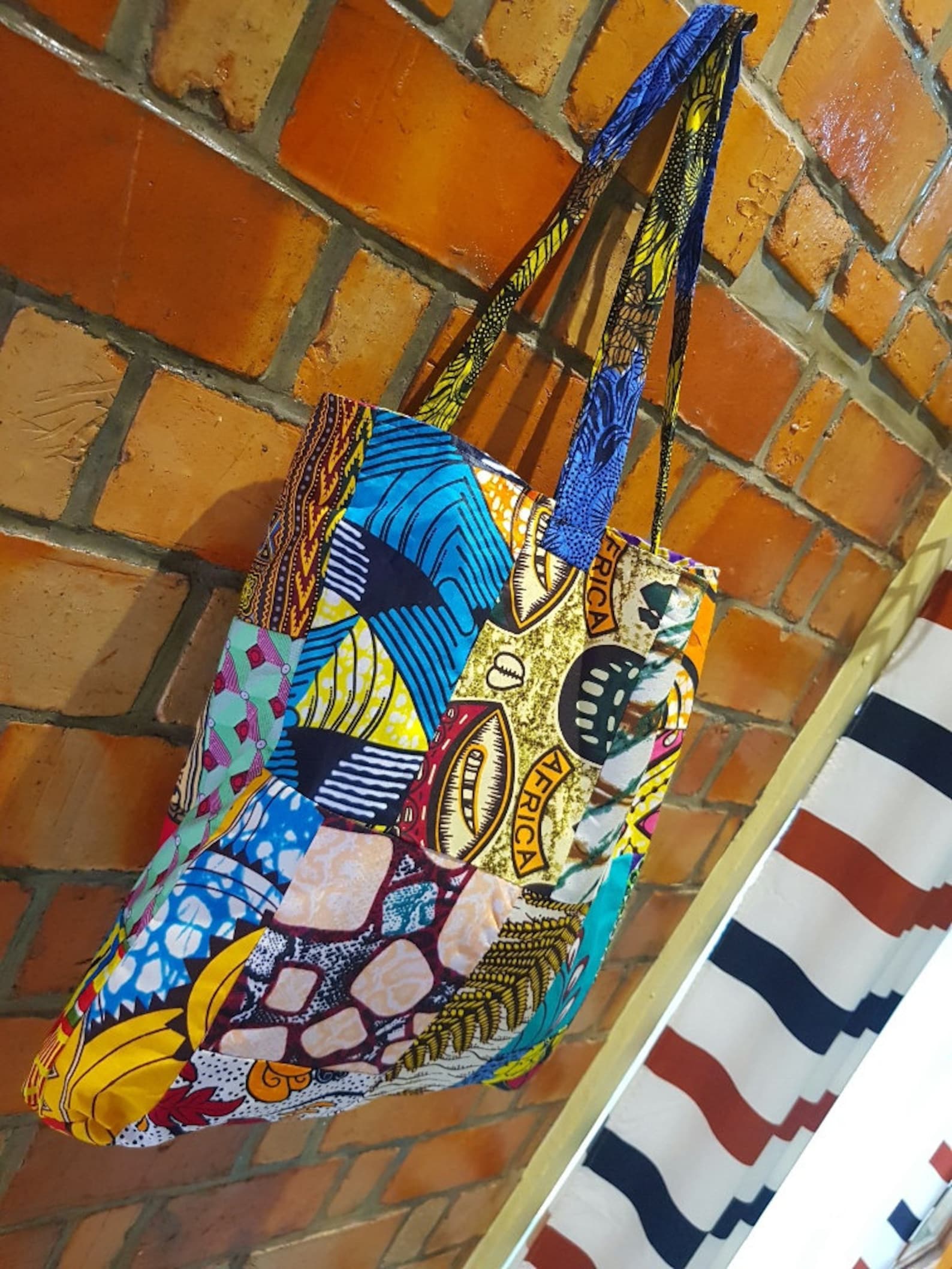 African Print Tote Bag, Patchwork Design, Ankara/kitenge, Tribal, Boho ...