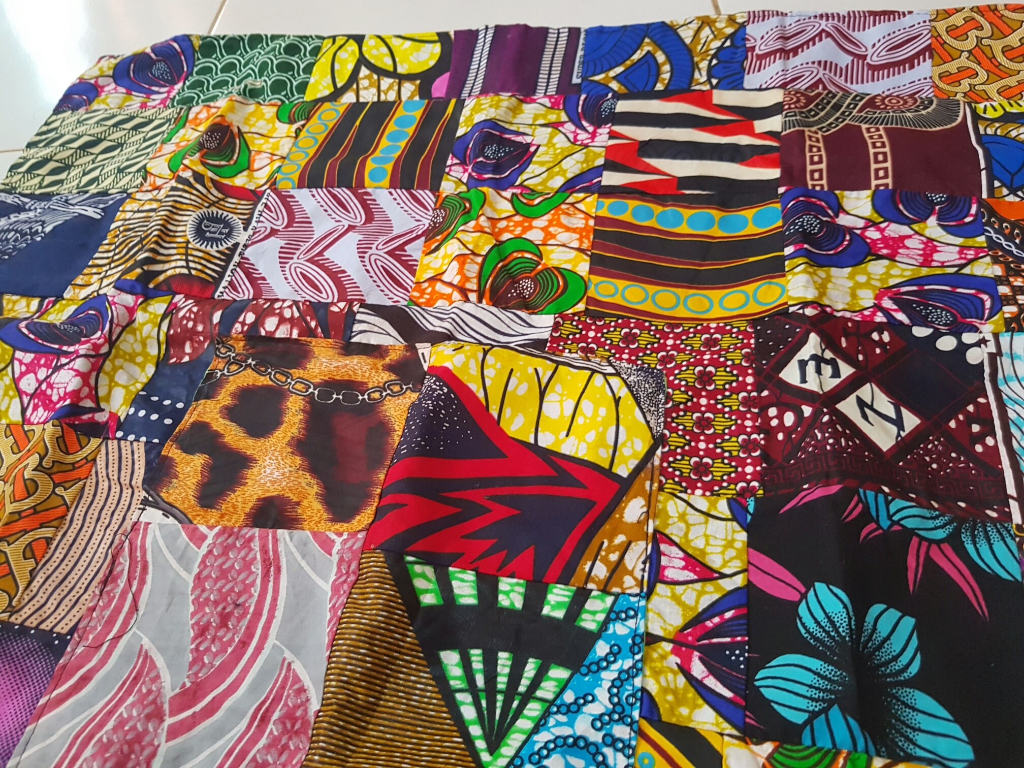 Apron Patchwork African Print (ankara), Vibrant Unique Patchwork Colors ...