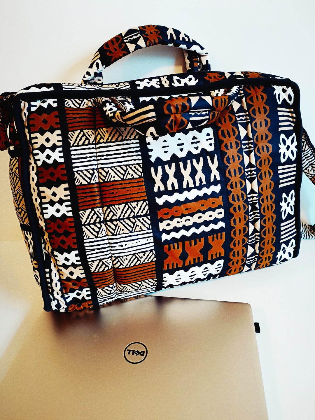 Laptop Bag Quilted, African Print, Ankara Kitenge, Large, Padded ...