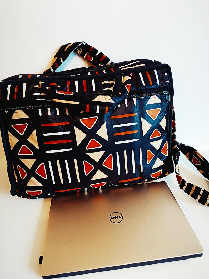 Laptop Bag Quilted, African Print, Ankara Kitenge, Large, Padded ...