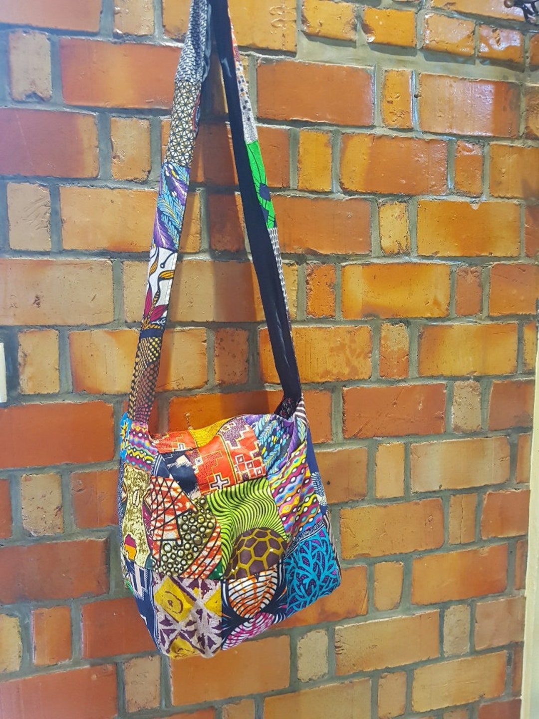 African Print SLING Body Bag, Patchwork Design, Ankara/kitenge, Tribal ...